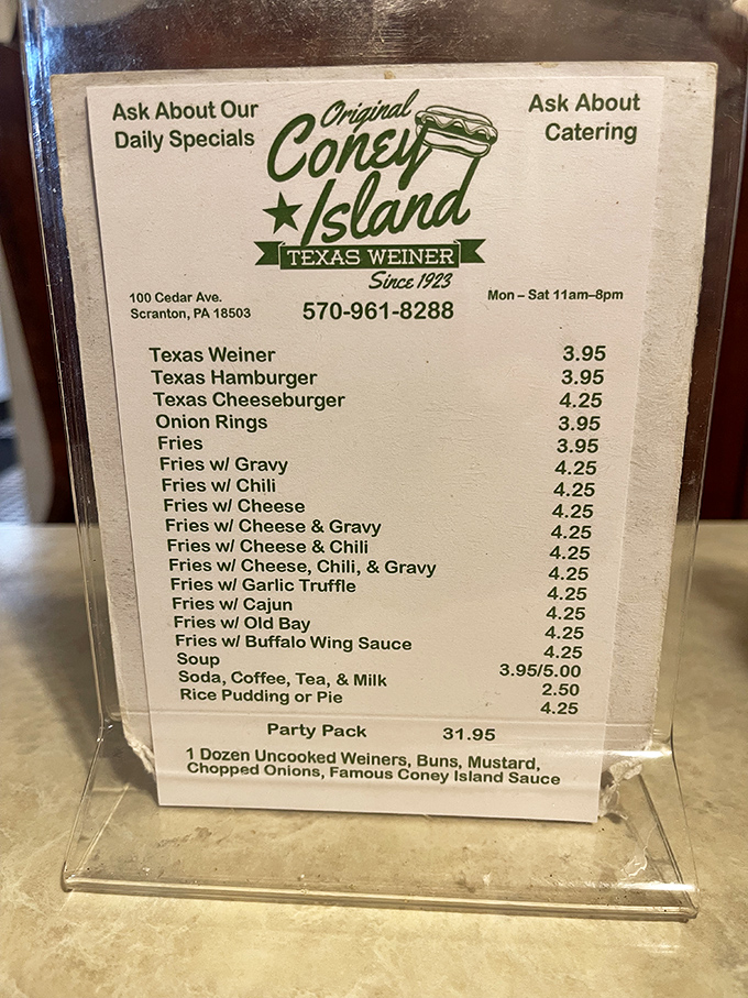 A menu so straightforward it's practically poetry. When you've perfected a handful of items, why complicate things?