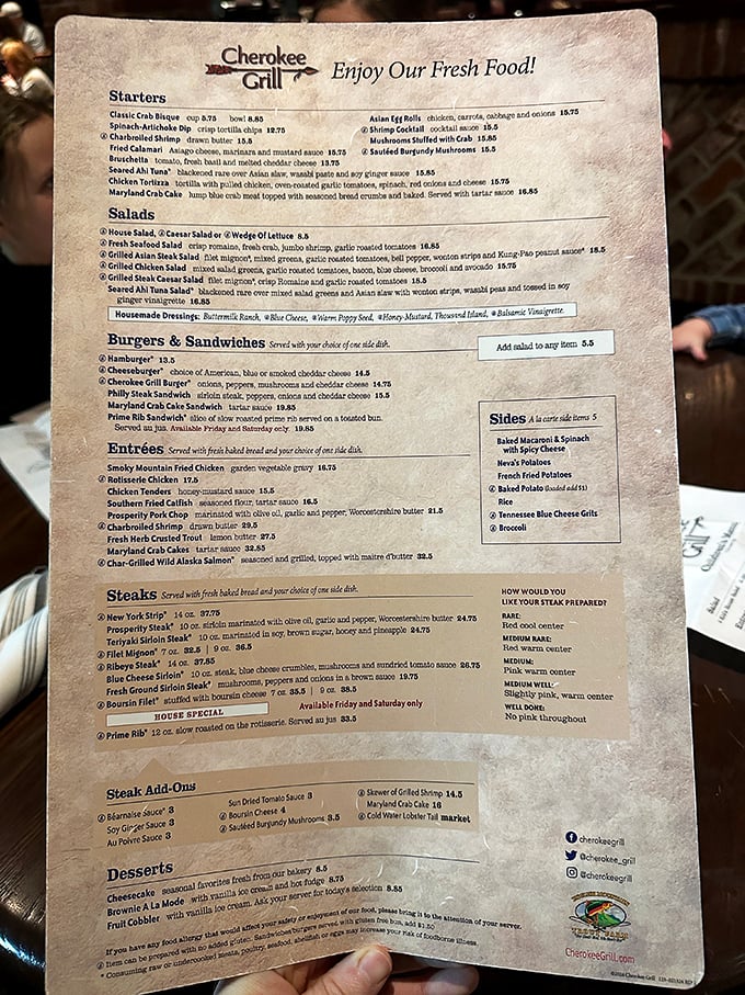 A menu that doesn't need fancy fonts to impress&mdash;just honest food descriptions that make decision-making the hardest part of your meal.