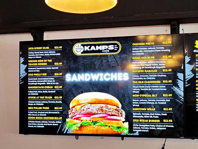 The menu board reads like a love letter to sandwich aficionados. Decision paralysis has never been so delicious.