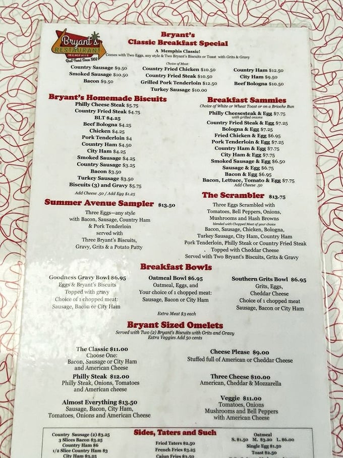 This menu isn't just a list of food&mdash;it's a love letter to Southern breakfast traditions that reads like poetry to hungry souls.