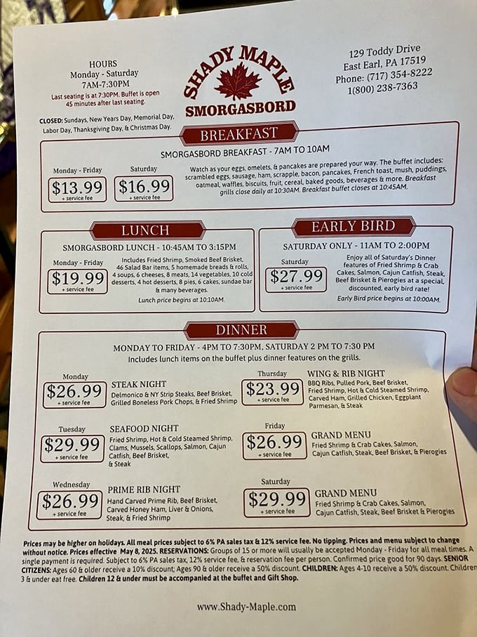 A menu that reads like a treasure map to culinary happiness—notice how each day offers its own special feast, turning weeknight dinners into events.