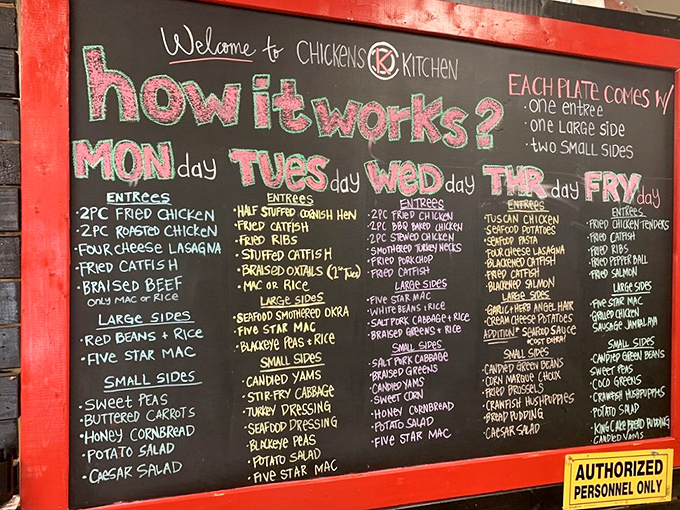 This chalkboard menu isn't just information—it's a roadmap to happiness. Each day brings new temptations that locals have memorized like scripture.