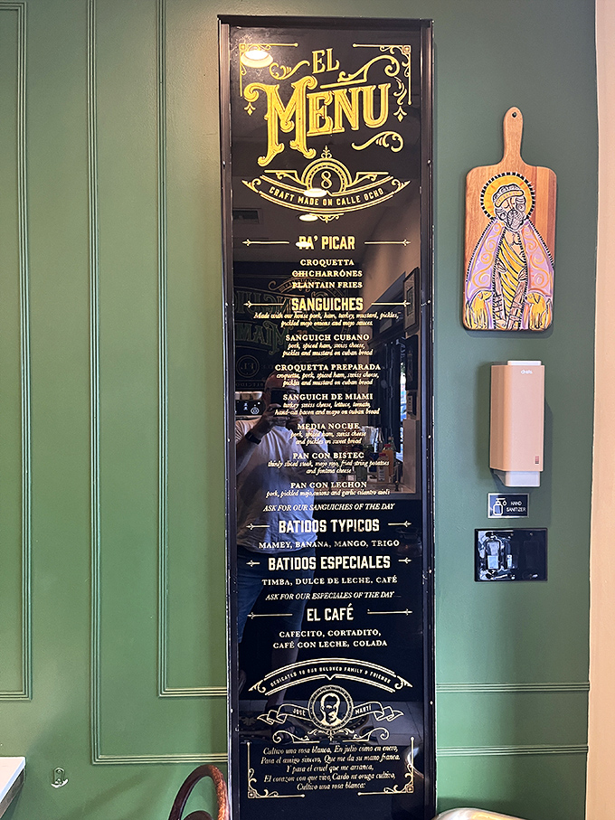 This isn't just a menu &ndash; it's a roadmap to Cuban sandwich nirvana. Each option more tempting than the last.