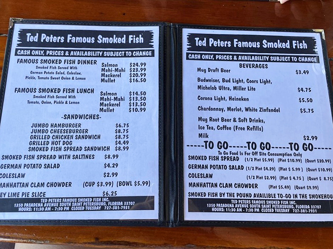 A menu that doesn't require a dictionary or a loan officer&mdash;just straightforward offerings of what they do best: transforming fish into smoky perfection.