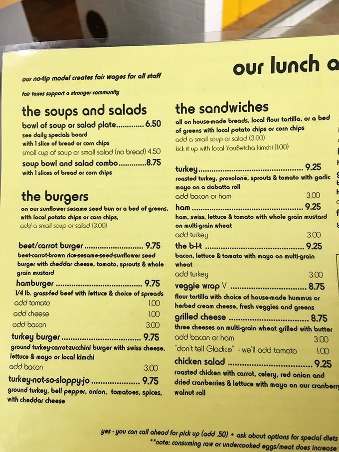 A menu that reads like poetry to hungry souls&mdash;simple, honest food with no pretension, just the promise of satisfaction.