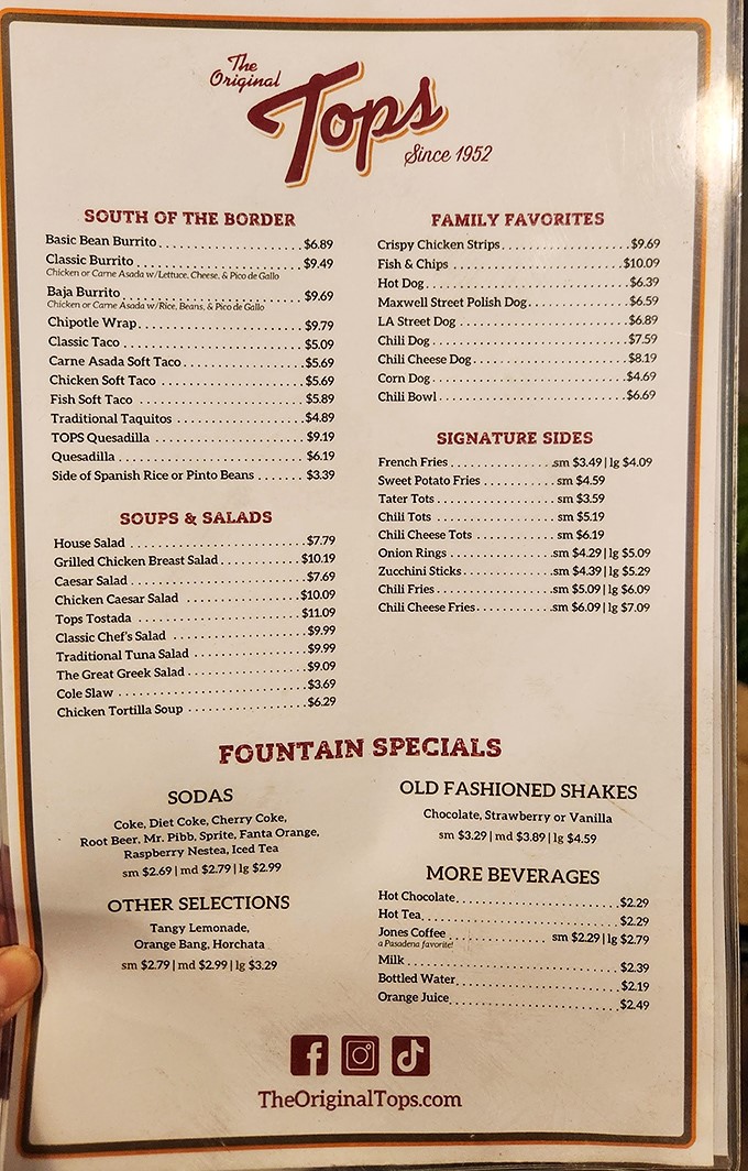 This menu isn't just a list of food&mdash;it's a roadmap to happiness. Notice how "Desserts" gets its own special section, as it should.