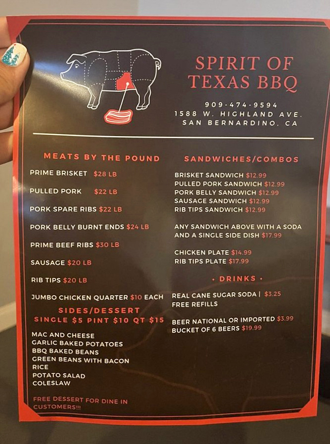 This menu isn't just a list&mdash;it's a roadmap to happiness. Each item represents hours of smoking dedication and a potential nap in your immediate future.