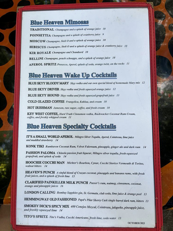 The cocktail menu reads like a passport to island bliss. Who knew "wake up calls" could be this enticing?