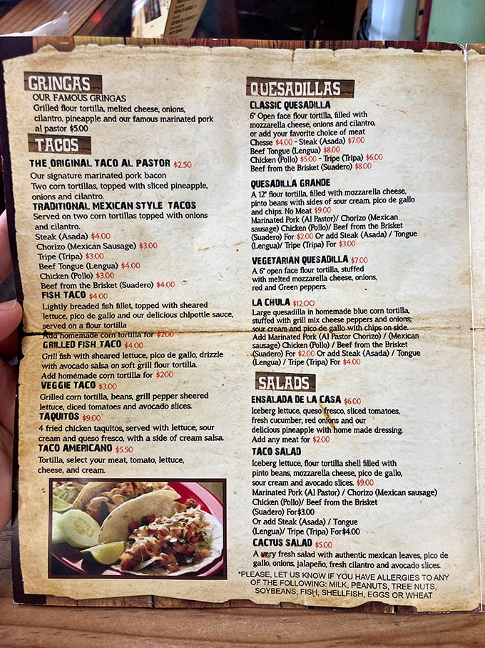 A treasure map of Mexican delights awaits the hungry explorer. The Taco al Pastor &ndash; their signature creation &ndash; deserves its top billing.