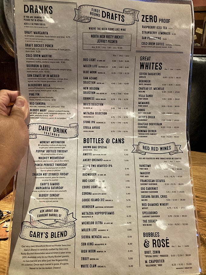 The drink menu reads like a love letter to libation enthusiasts. From craft beers to creative cocktails, decision paralysis has never been so delicious.