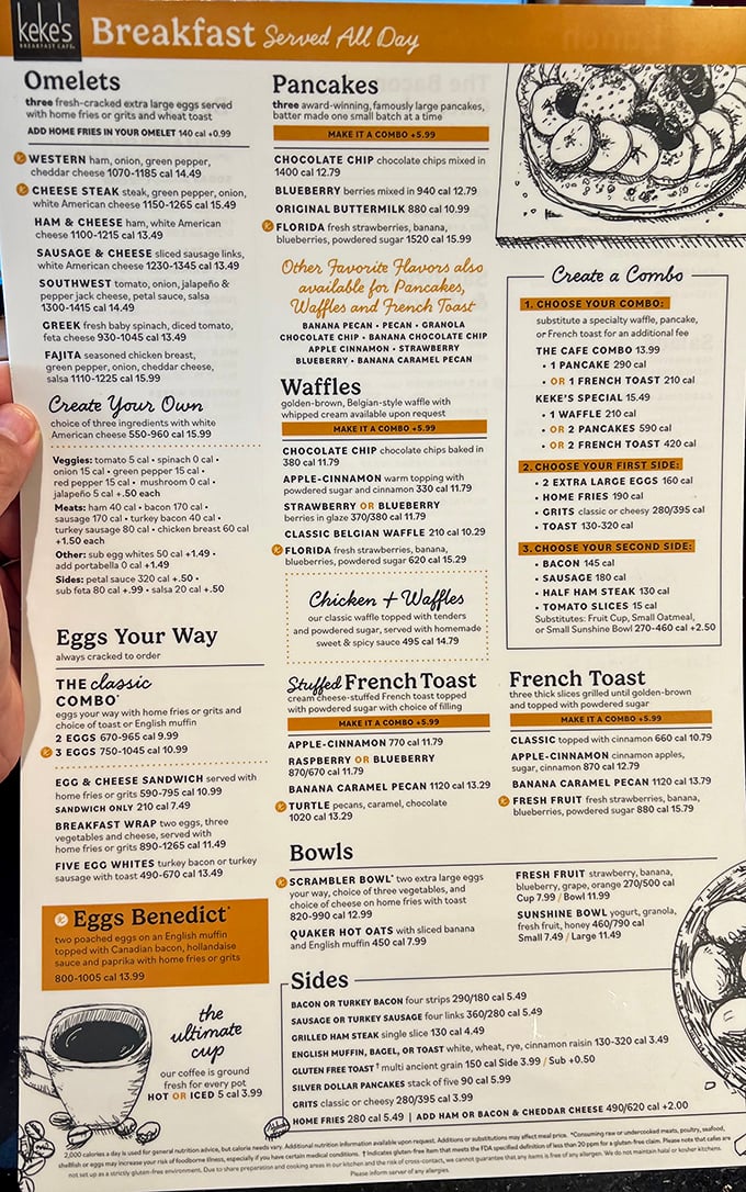 This menu isn't just a list—it's a breakfast bucket list. Each category deserves its own dedicated visit.