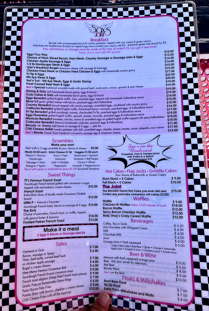 This isn't just a menu &ndash; it's a roadmap to happiness, featuring those world-famous cinnamon rolls. 