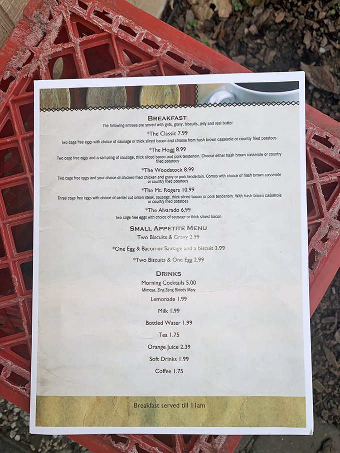 A menu that doesn't need fancy fonts or flowery descriptions &ndash; just honest breakfast offerings that make decision-making deliciously difficult.