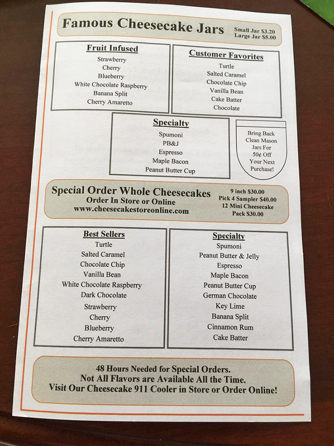 The menu reads like a dessert lover's bucket list. Choosing just one flavor might be the hardest decision you'll make all week.