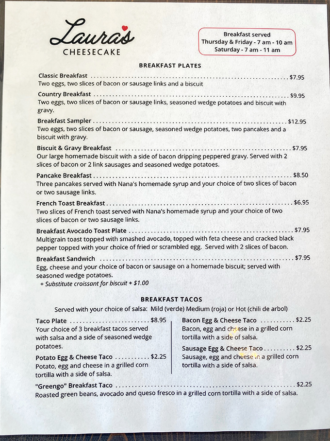 This isn't just a menu; it's a roadmap to happiness. The "Greengo" breakfast taco alone is worth the drive from Dallas.