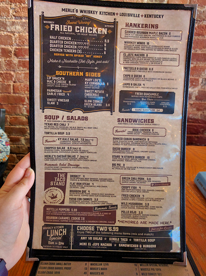 This isn't just a menu&mdash;it's a roadmap to Kentucky culinary bliss. The "Lip Smack'n Mac & Cheese" isn't just named that way for fun.