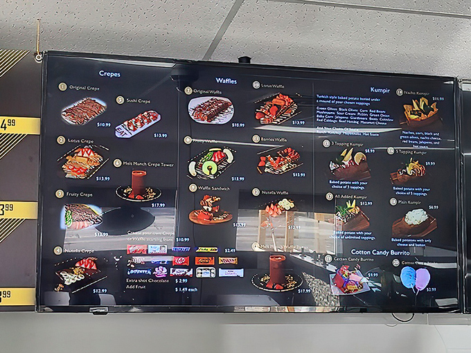 This isn't just a menu&mdash;it's a roadmap to happiness. The cotton candy burrito alone is worth the trip across state lines.