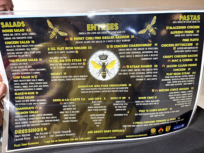 A menu that reads like a love letter to comfort food. Each description promises a dish worth crossing county lines for.