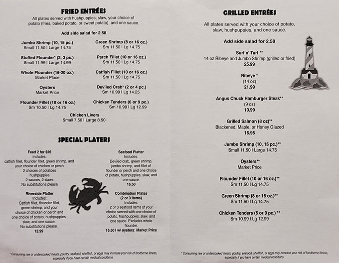 A menu that cuts straight to the delicious point. No fancy descriptions needed when the food speaks volumes through decades of perfected recipes.