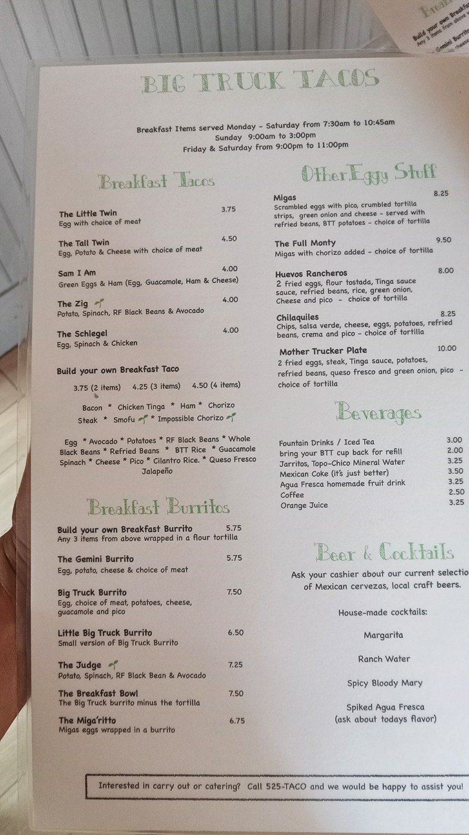 The breakfast menu reads like a love letter to morning hunger, with clever names that promise flavor adventures before noon.