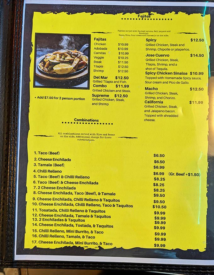 The menu reads like a greatest hits album of Mexican-American classics. Decision paralysis has never been so delicious.