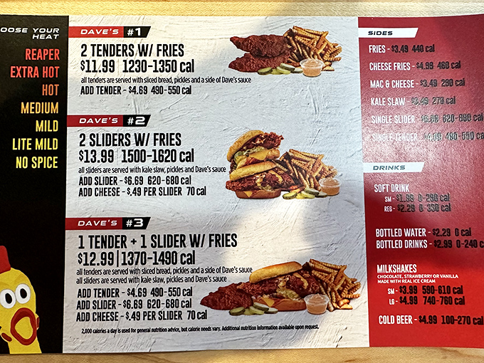 The heat scale doesn't lie&mdash;from "No Spice" to "Reaper," this menu is basically a dare in restaurant form.