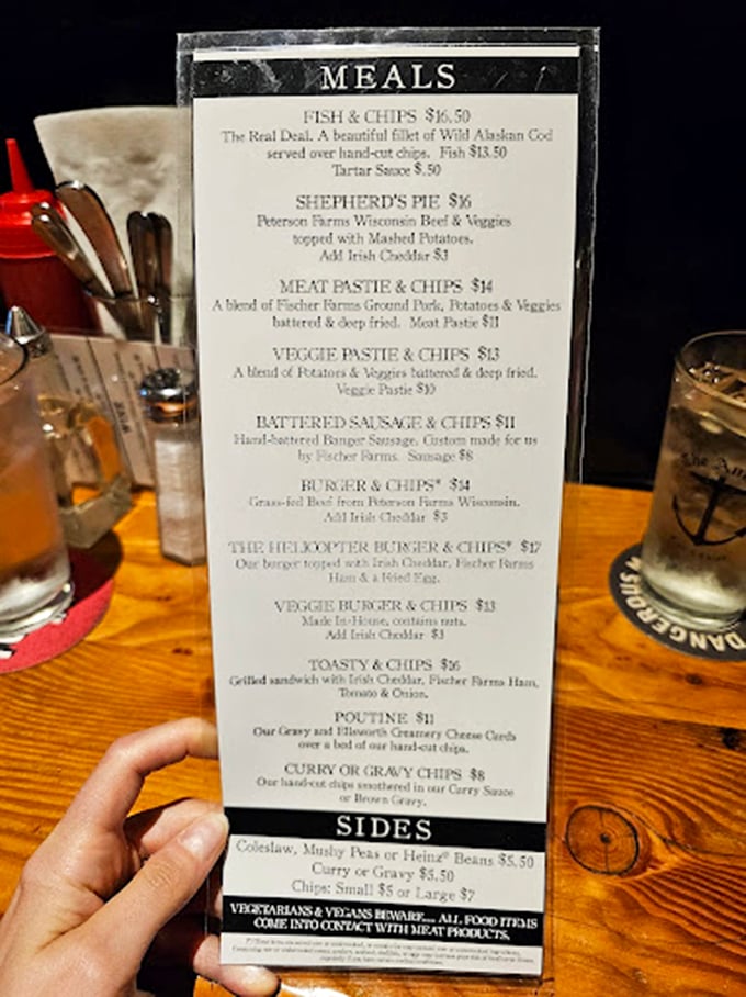 The menu at The Anchor keeps it gloriously simple—when you do one thing spectacularly well, why complicate matters?