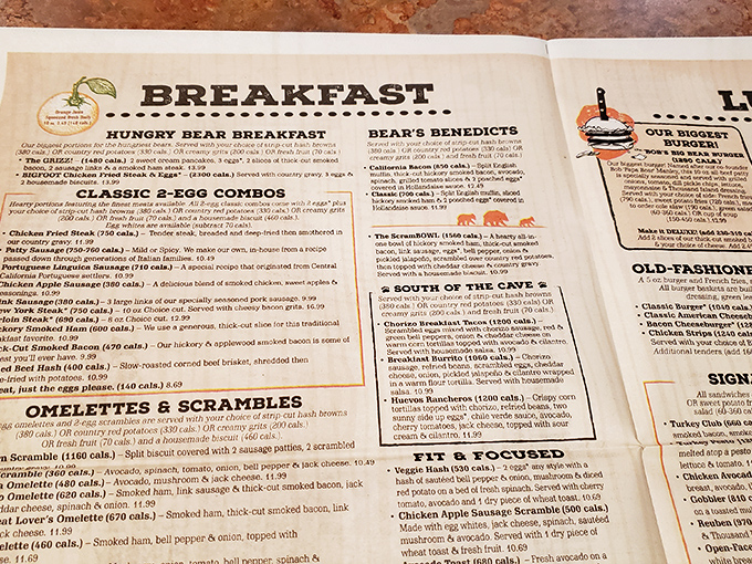 The menu reads like a love letter to American breakfast classics, with enough options to keep you coming back until you've tried them all.