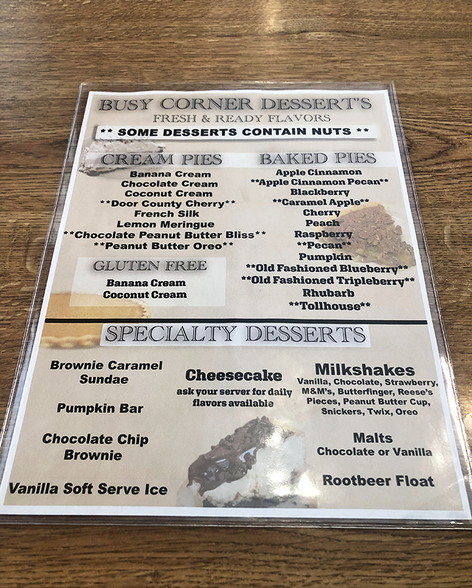 The dessert menu reads like a love letter to American pie traditions. Choosing just one is like picking a favorite Beatles song.