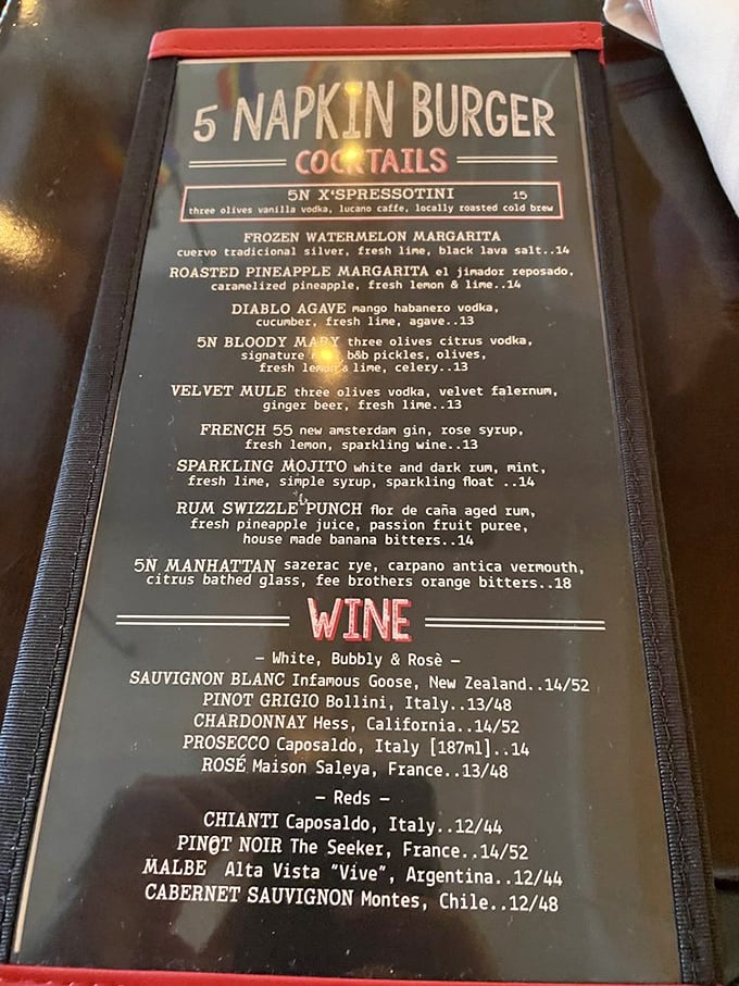 This cocktail menu reads like poetry for thirsty New Yorkers. The 5N X'Spressotini solves the eternal coffee-or-cocktail dilemma brilliantly.