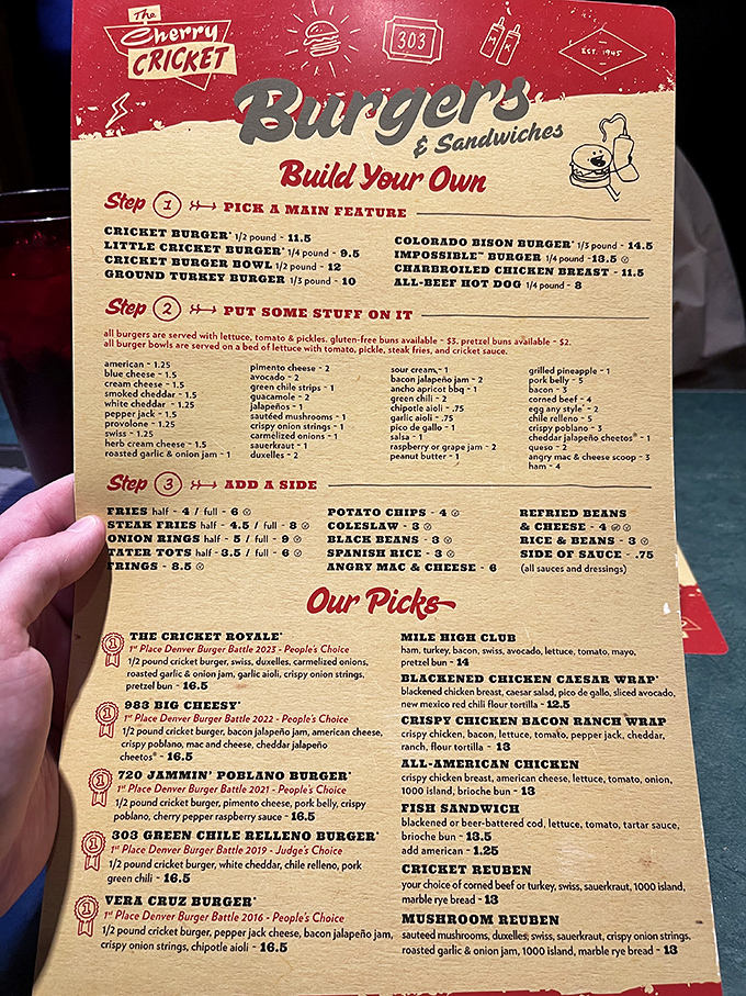 The menu that launched a thousand food dreams. Build-your-own burger paradise where creativity knows no bounds and decision paralysis is deliciously real.