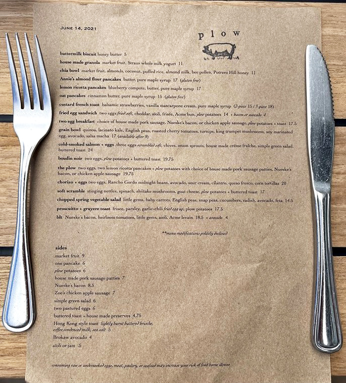 A menu that reads like breakfast poetry&mdash;each dish thoughtfully crafted, each ingredient given its moment to shine. 