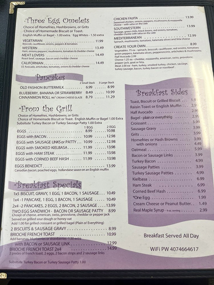 The menu at Shakers reads like a love letter to breakfast classics. Choosing between those pancake options might be the hardest decision you'll make all day.