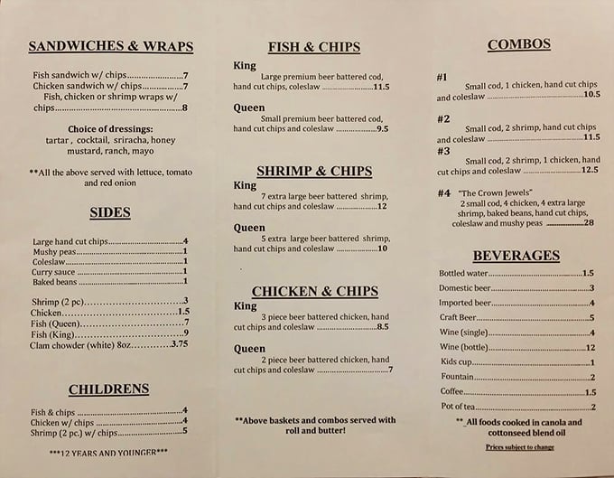 A menu that doesn't need fancy fonts or elaborate descriptions. When you're this confident in your food, straightforward simplicity speaks volumes.