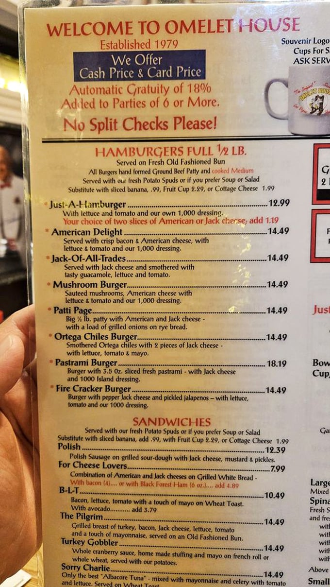 A menu that reads like a love letter to comfort food. Each description promising more deliciousness than the last.