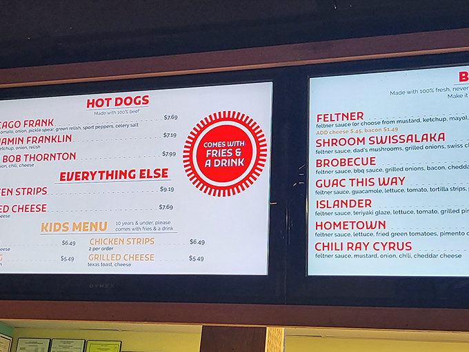 A menu that doesn't need fancy descriptions. When you do simple things perfectly, the food speaks for itself.