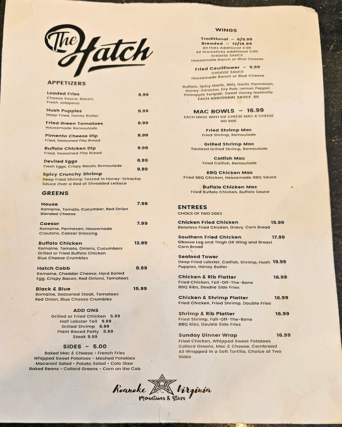 The menu reads like a love letter to comfort food – each item more tempting than the last, making decision paralysis a delightful problem to have.