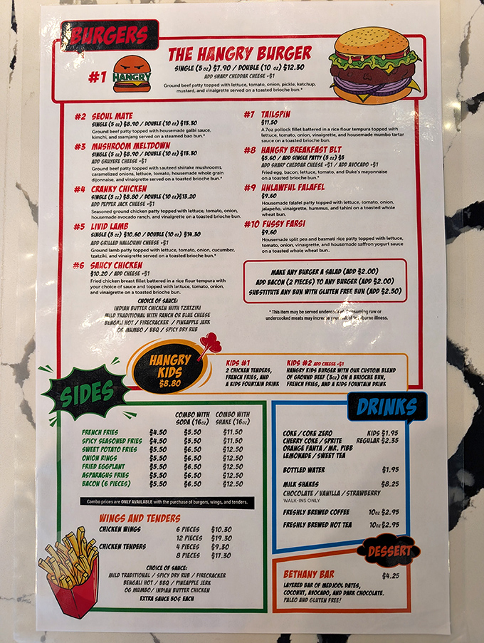 A menu that speaks the universal language of "I want everything." Each cleverly named creation promises a unique flavor journey worth every calorie.