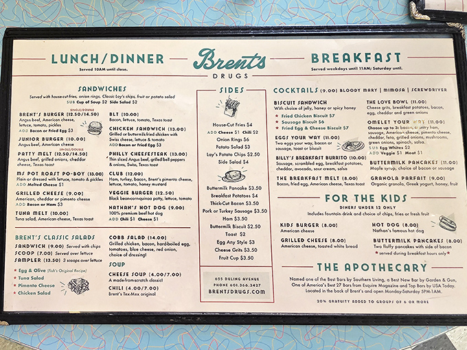 A menu that doesn't need smartphone-sized photos or QR codes&mdash;just straightforward comfort classics that have stood the test of time and changing food fads.