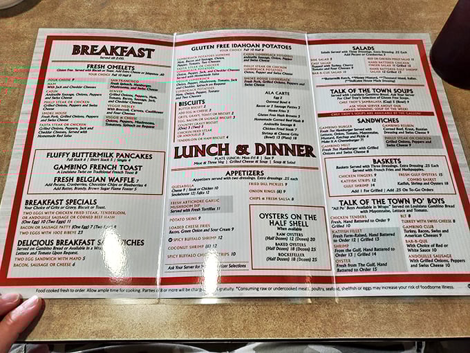 The menu at Chef Troy's doesn't mess around&mdash;spanning breakfast to oysters on the half shell, it's a roadmap to Southern comfort. 