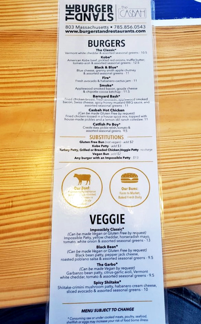 This isn't just a menu—it's a roadmap to happiness. The "Fire" burger alone is worth canceling other plans for.