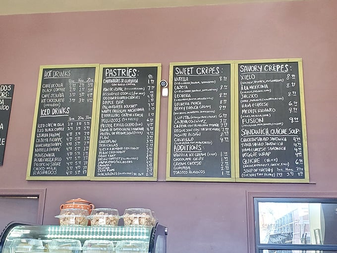 The menu board is like a roadmap to happiness. So many choices, so little room in your stomach.