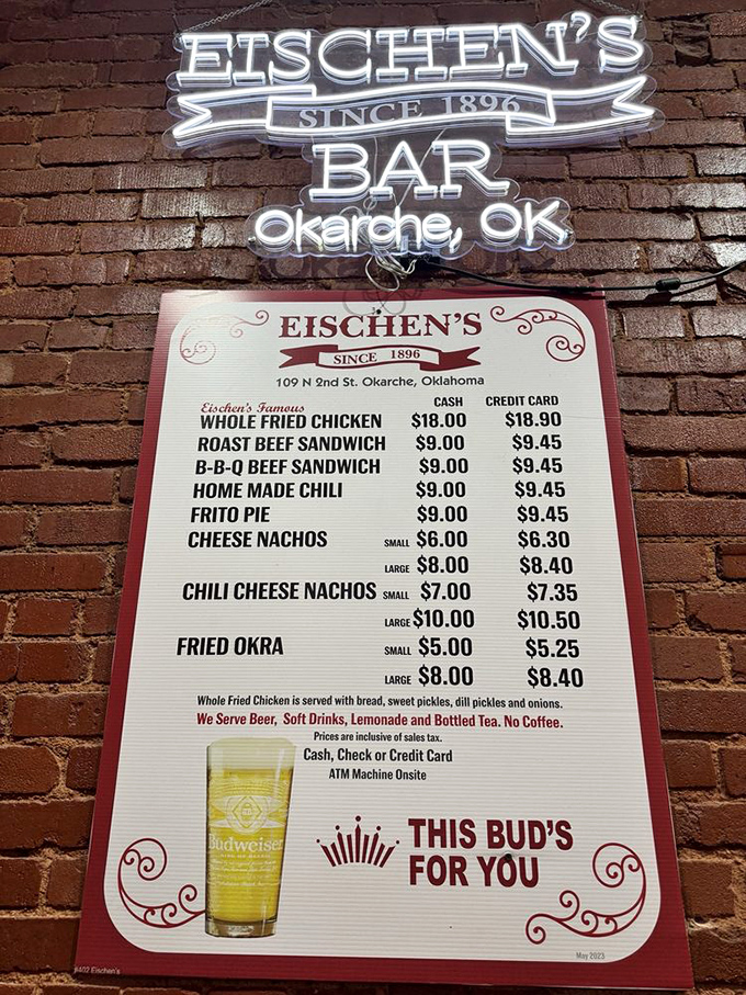 The menu board says it all: streamlined perfection. When your fried chicken is legendary, you don't need pages of options.