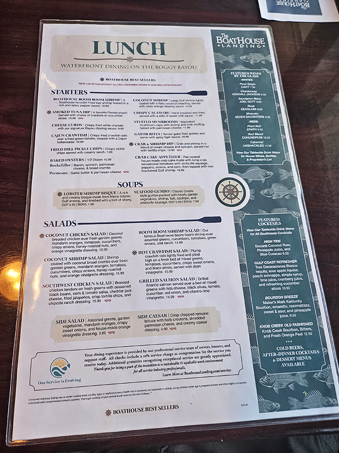 A menu that reads like a love letter to Gulf seafood. Decision paralysis has never been so delicious&mdash;good luck choosing just one dish!