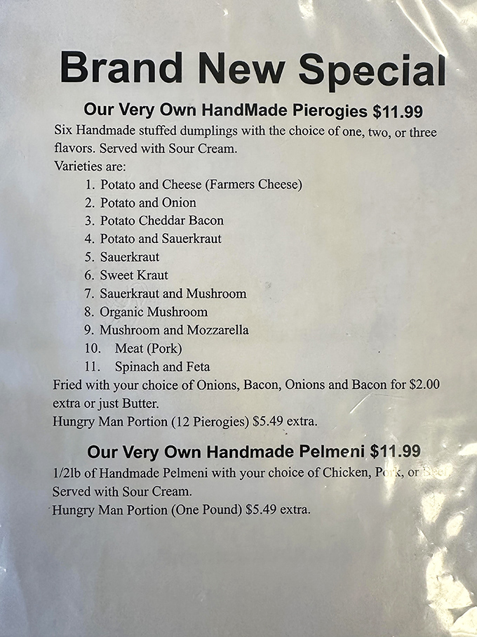 Pierogi paradise found! Eleven varieties of handmade dumplings prove that sometimes the best things in life come stuffed with potato and cheese.