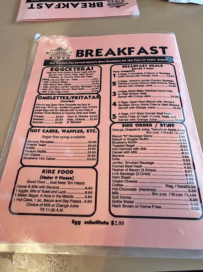 A menu that doesn't need a translator or a bank loan – just straightforward breakfast classics that have stood the test of time.