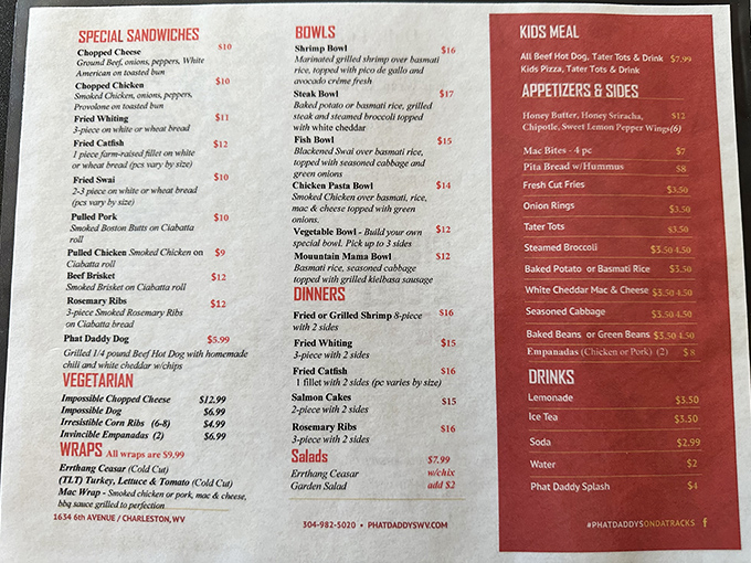 A menu that reads like a love letter to Southern cuisine &ndash; each item promising the kind of satisfaction money can't usually buy.