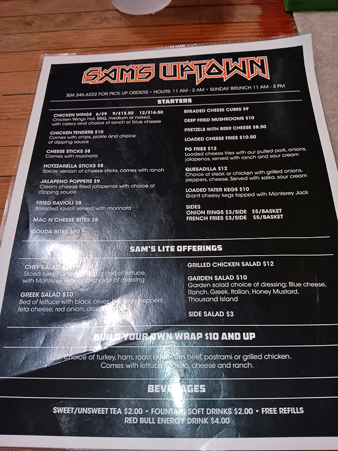 The menu at Sam's reads like a love letter to comfort food &ndash; each item promising the kind of satisfaction that makes you lean back and sigh.