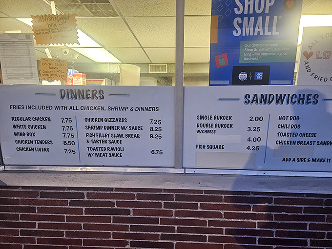 A menu board that gets straight to the point&mdash;no foams, no reductions, just honest food that makes your mouth water.