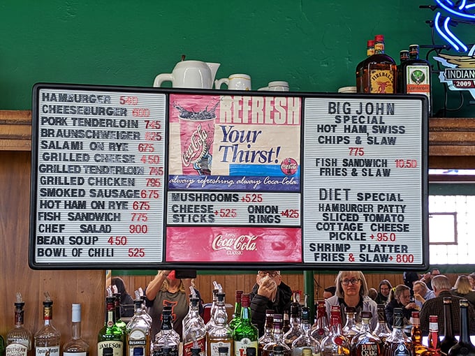 This menu board tells you everything you need to know&mdash;no fancy descriptions, just straightforward American classics that have stood the test of time.